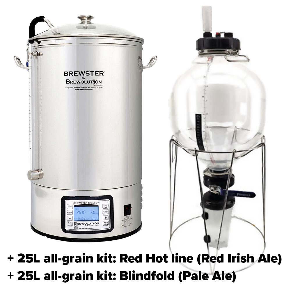 Brewster Beacon 40, 3 + Fermzilla 27L + 2 stk. allgrain kits