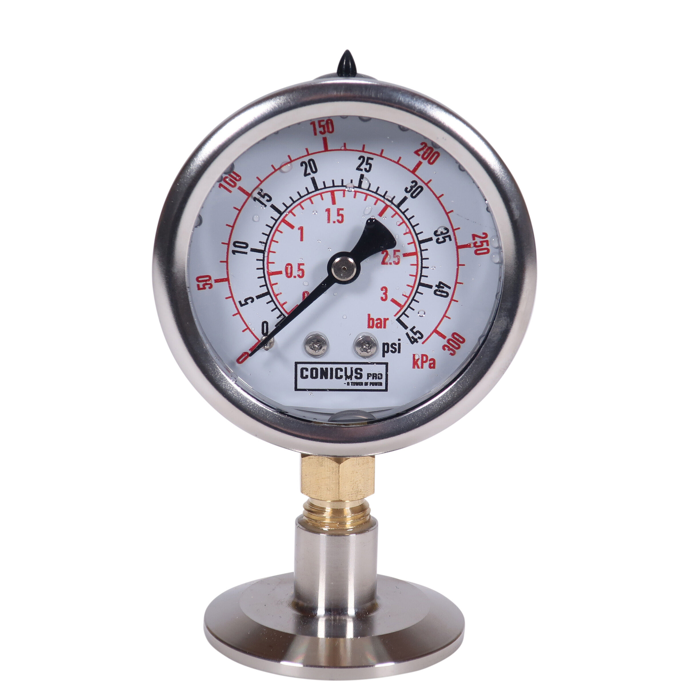 1,5” Tri-Clamp Manometer 0-3 Bar til Conicus Pro - Hjemmebryggeren